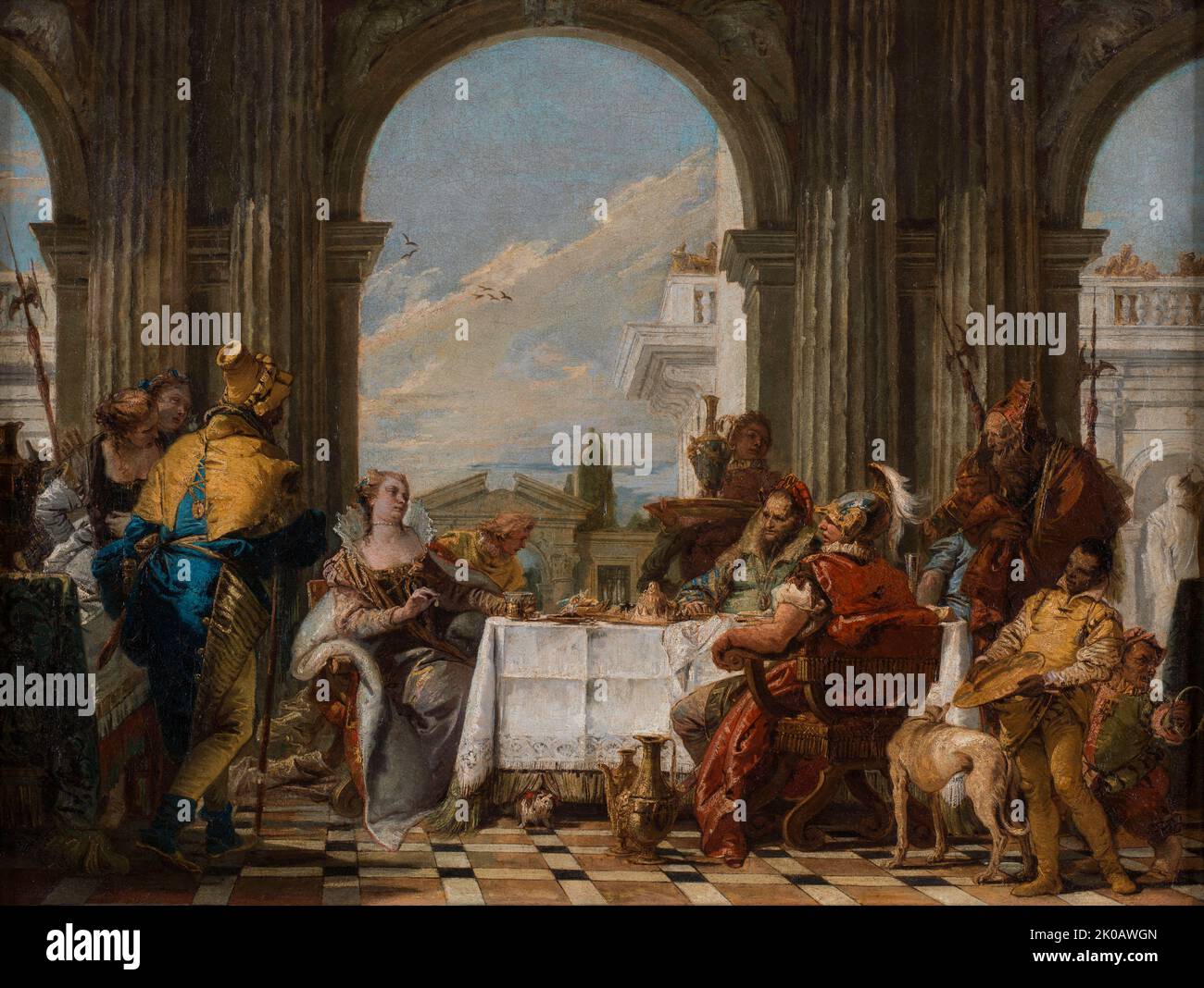 Banquet of cleopatra and mark antony hi-res stock photography and ...