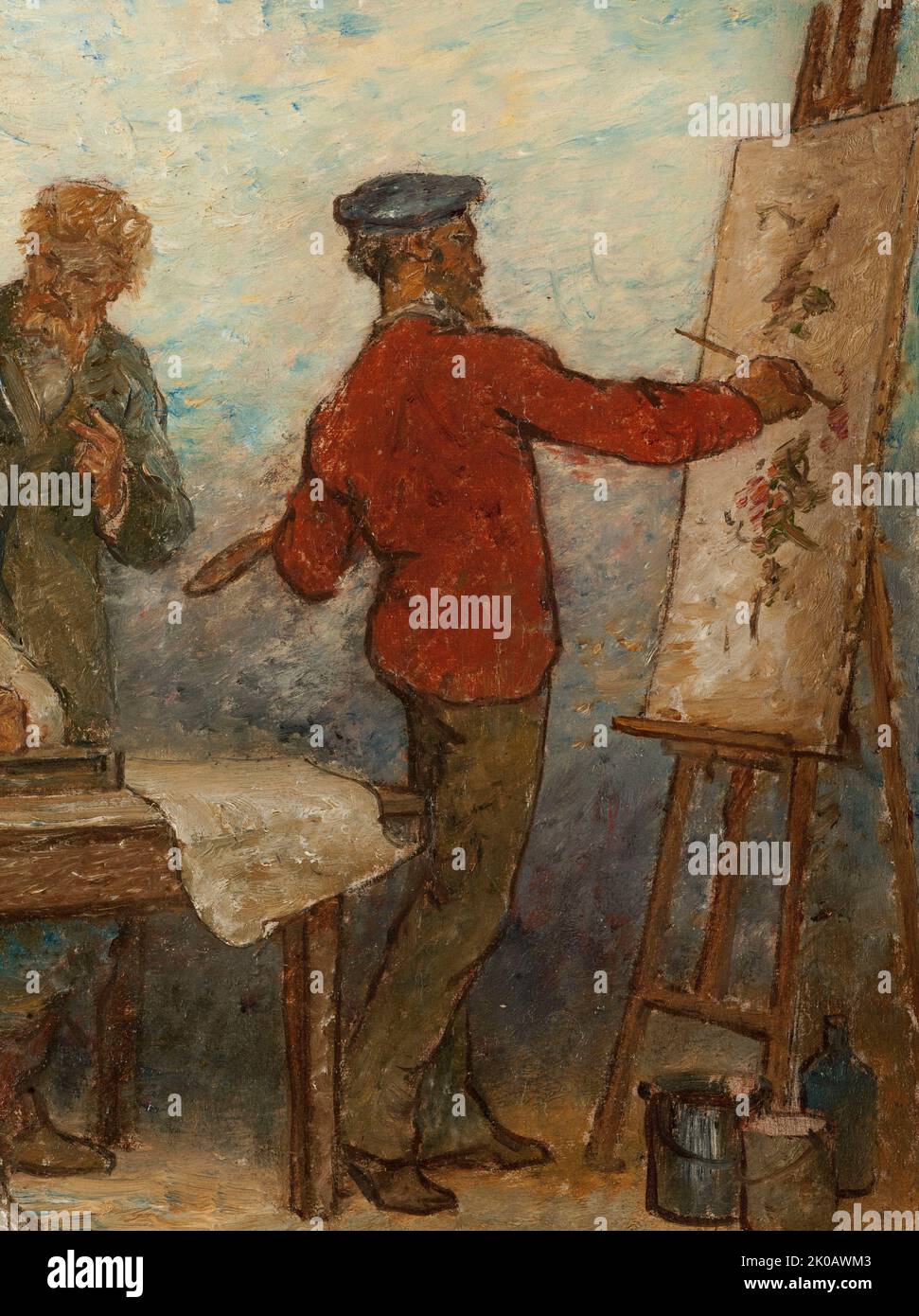 Benvenuto Cellini, 16th century artist, admiring products of modern art ...