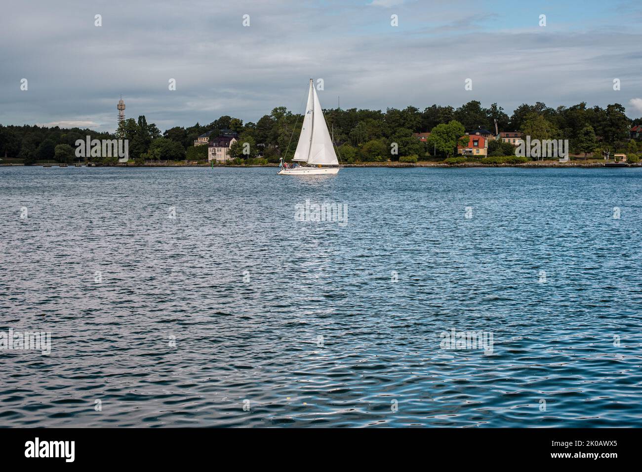 sailing boat in the sea nacka sweden, stockholm, sverige Stock Photo ...