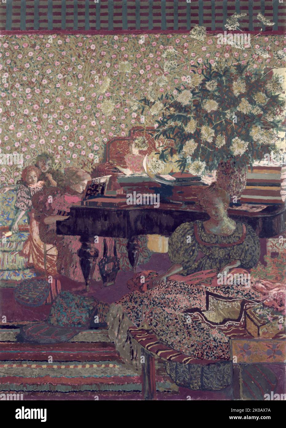 Figures in an interior. Music, 1896 Stock Photo - Alamy