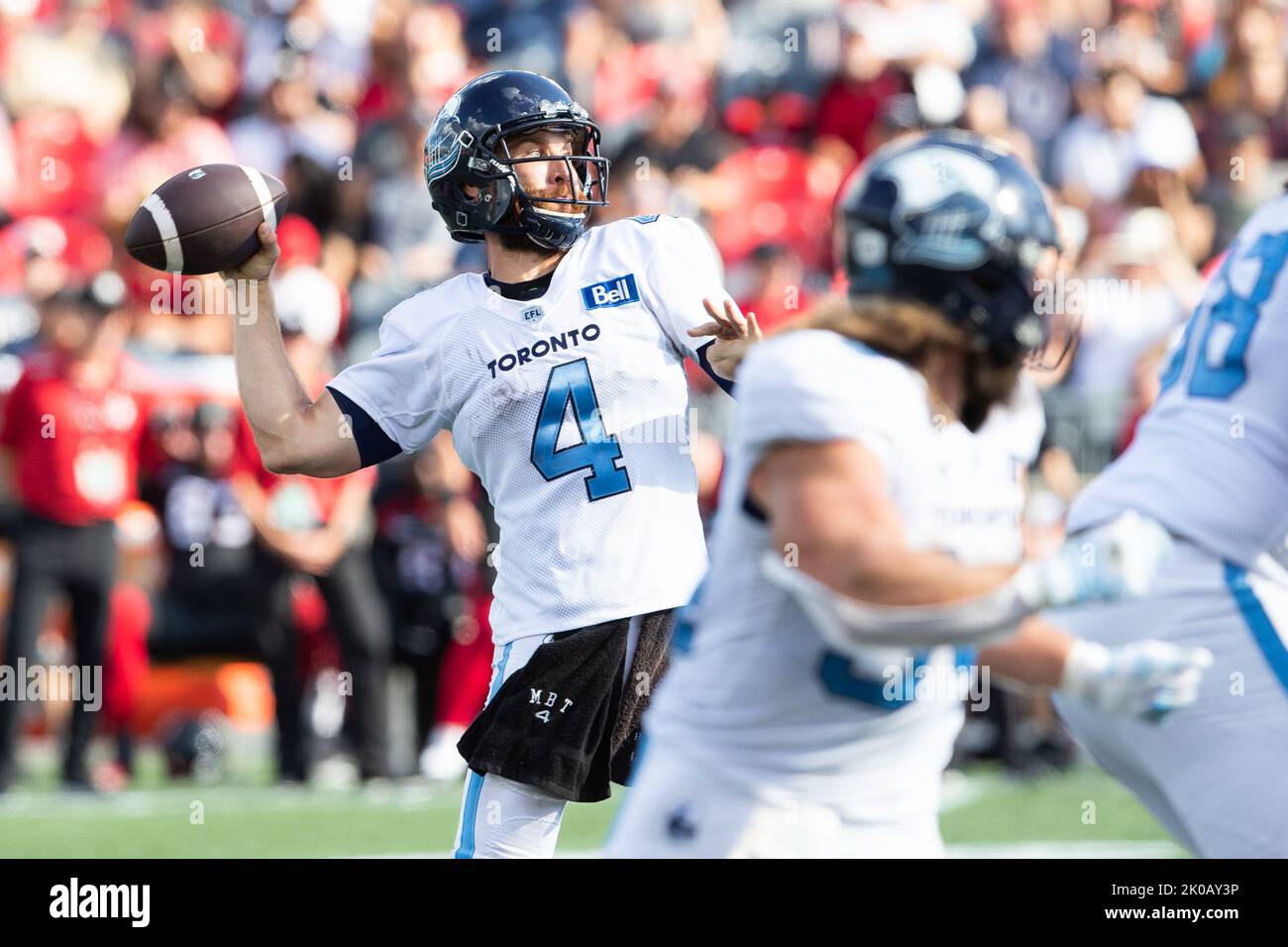 Ottawa, Canada. 10th Sep, 2022. Toronto Argonauts quarterback McLeod ...