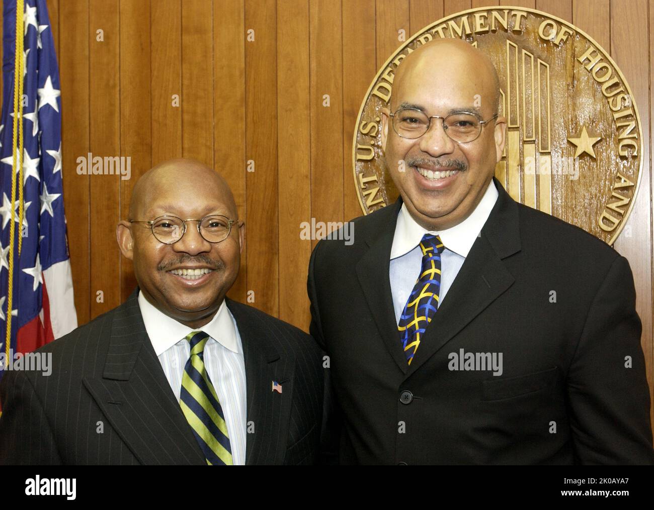 Secretary Alphonso Jackson with Pastor Jonathan Weaver - Secretary ...
