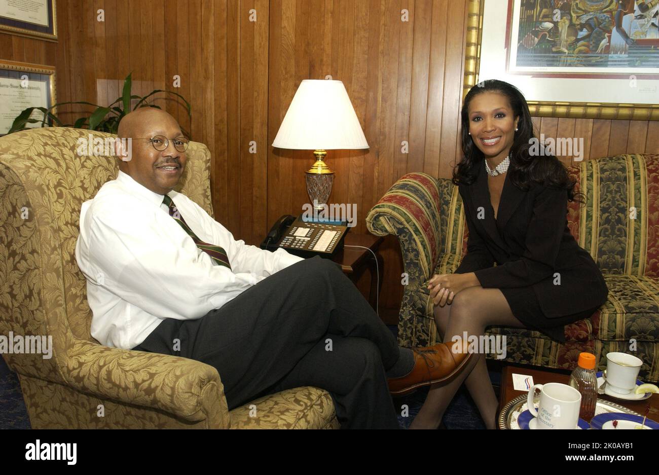 Secretary Alphonso Jackson with Fox News Channel's Angela McGlowan ...