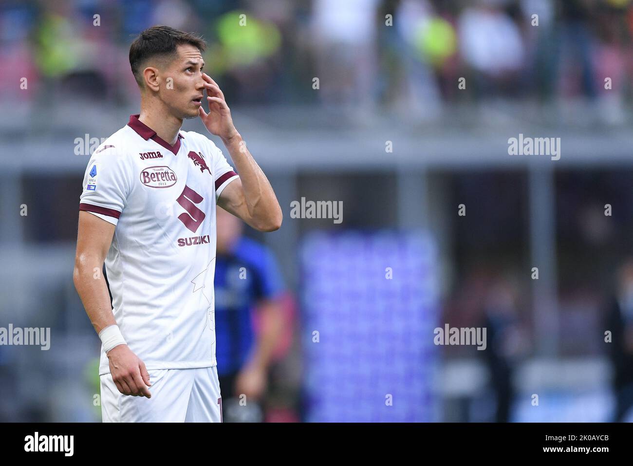 Milan, Italy. 10th Sep, 2022. Sasa Lukic of Torino FC gestures during ...