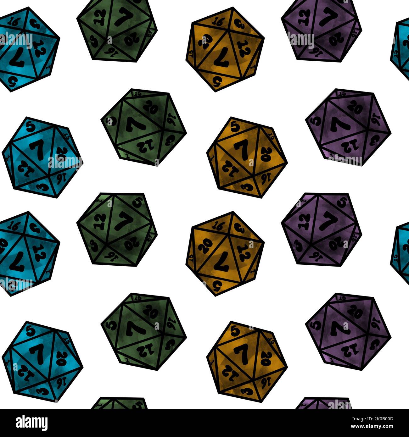 Game dice seamless geometric numbers kids and gamers pattern for ...