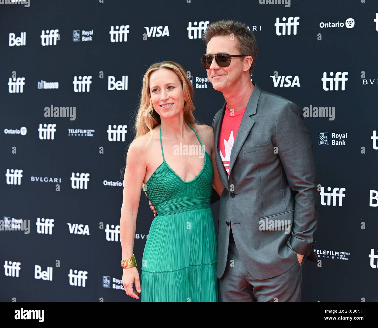 Shauna Robertson and Edward Norton arrive at the premiere of Glass ...