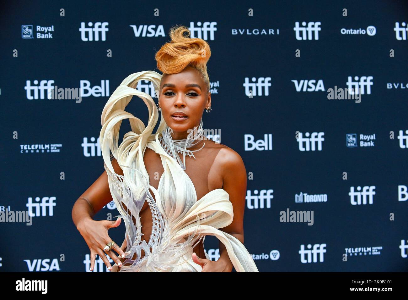 Janelle Monae arrives at the premiere of Glass Onion: A Knives Out ...