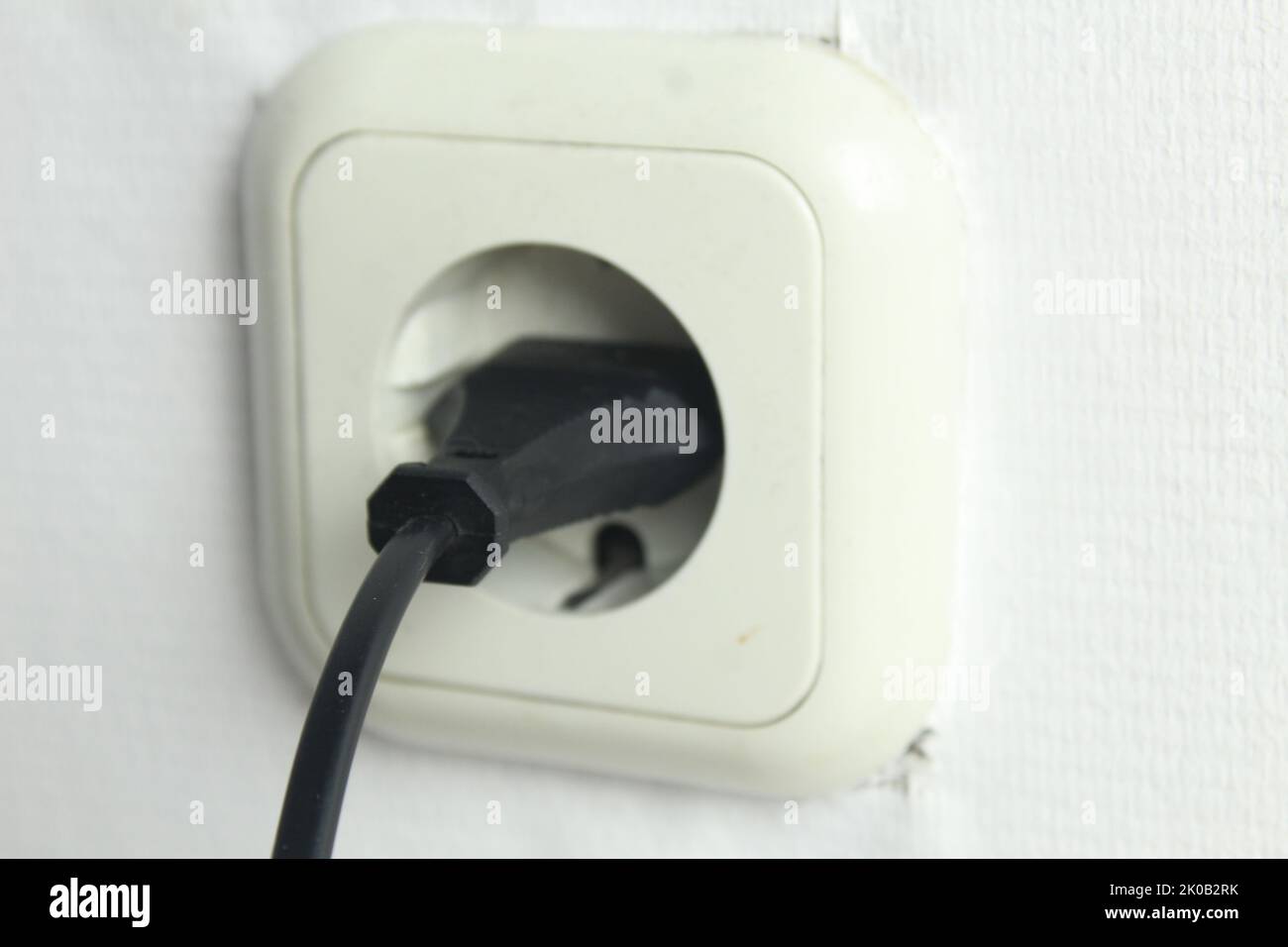 the socket is white on a white background with the black plug included ...