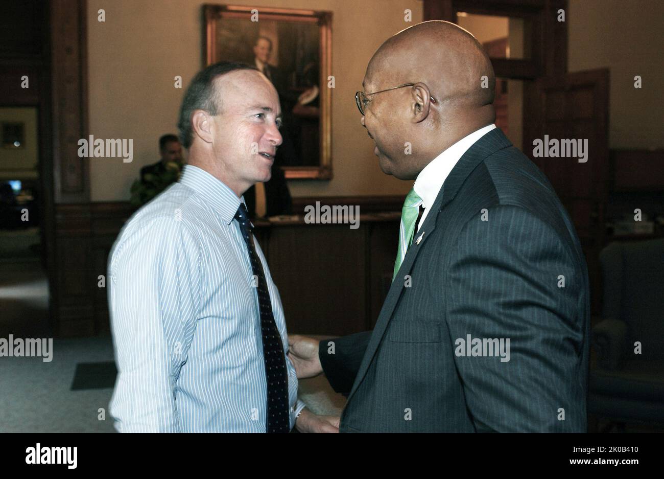 Jackson. Secretary Alphonso Jackson with Governor Mitch Daniels Subject ...