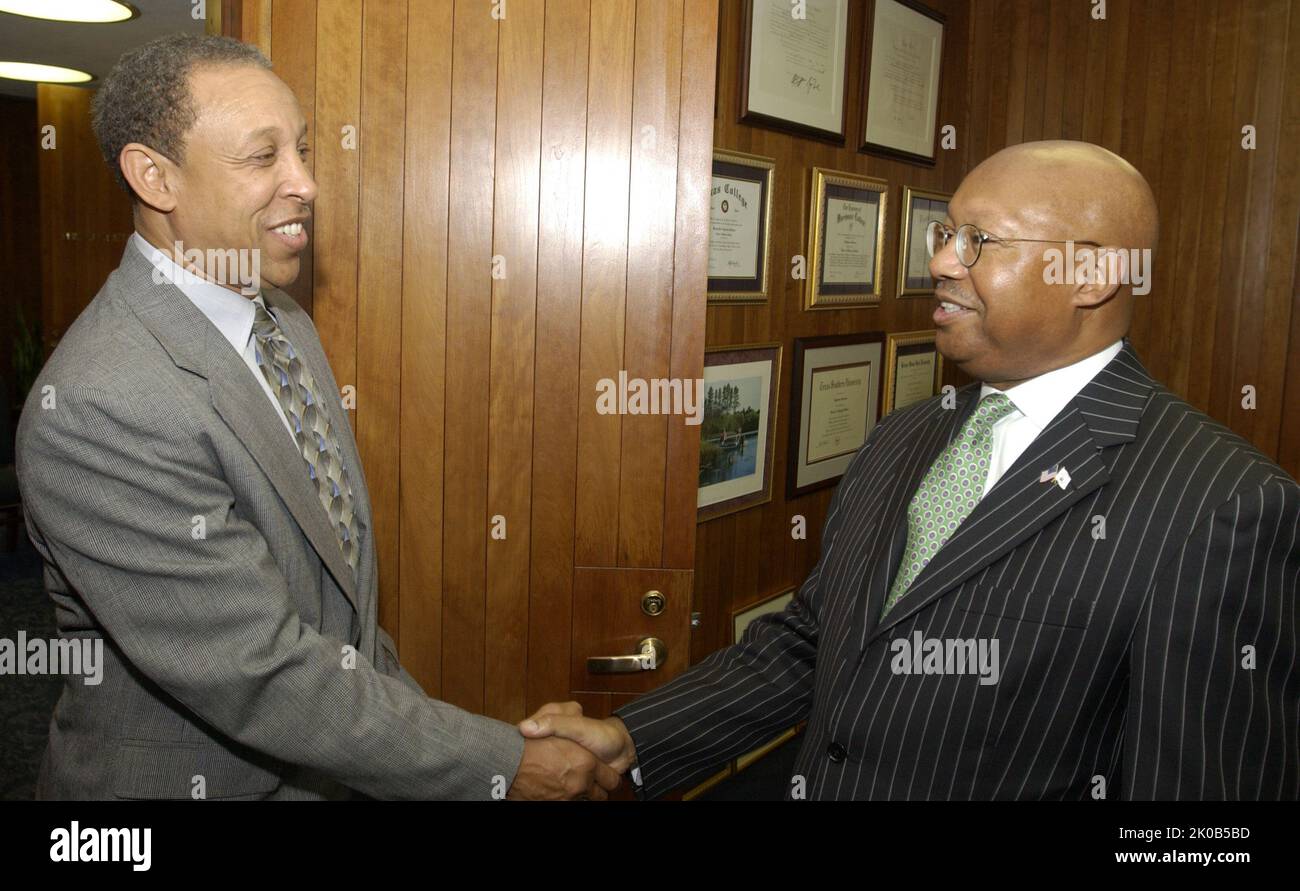 Secretary Alphonso Jackson with Bishop Adam J. Richardson, Jr., John ...