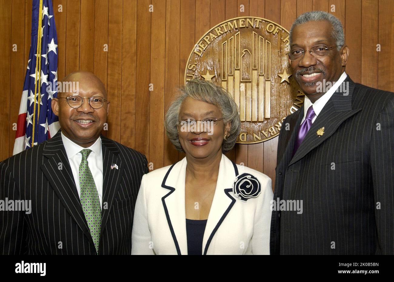 Secretary Alphonso Jackson with Bishop Adam J. Richardson, Jr., John ...