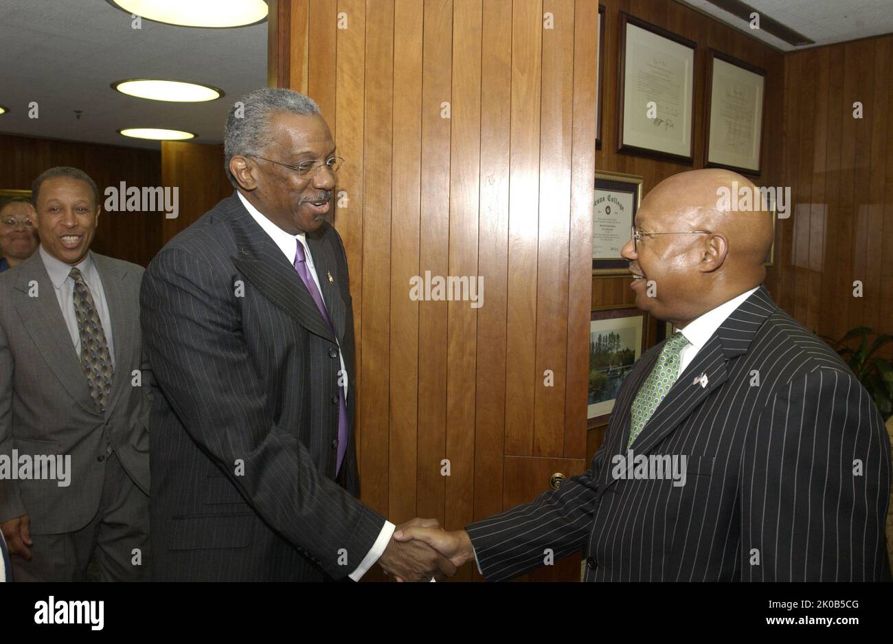Secretary Alphonso Jackson with Bishop Adam J. Richardson, Jr., John ...