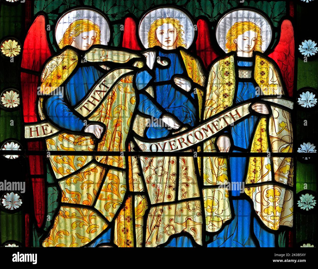 Angels stained glass, by Henry Holliday, 1873, pre-Raphaelite style ...