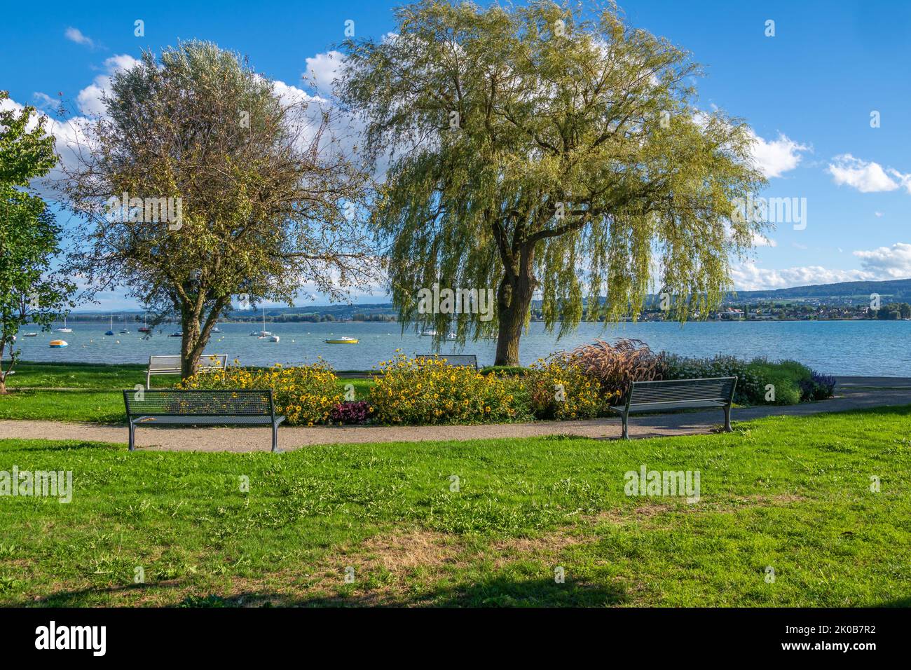 Vacation on the beautiful Lake Constance Allensbach Stock Photo - Alamy