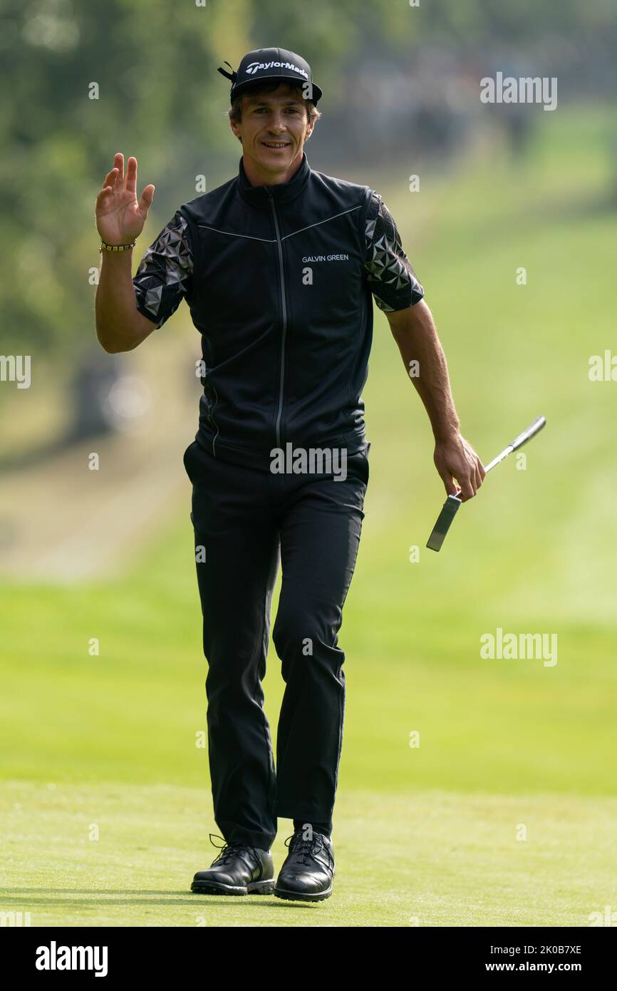 Thorbjorn Olesen (DEN) 1st green during the BMW PGA Championship 2022 ...