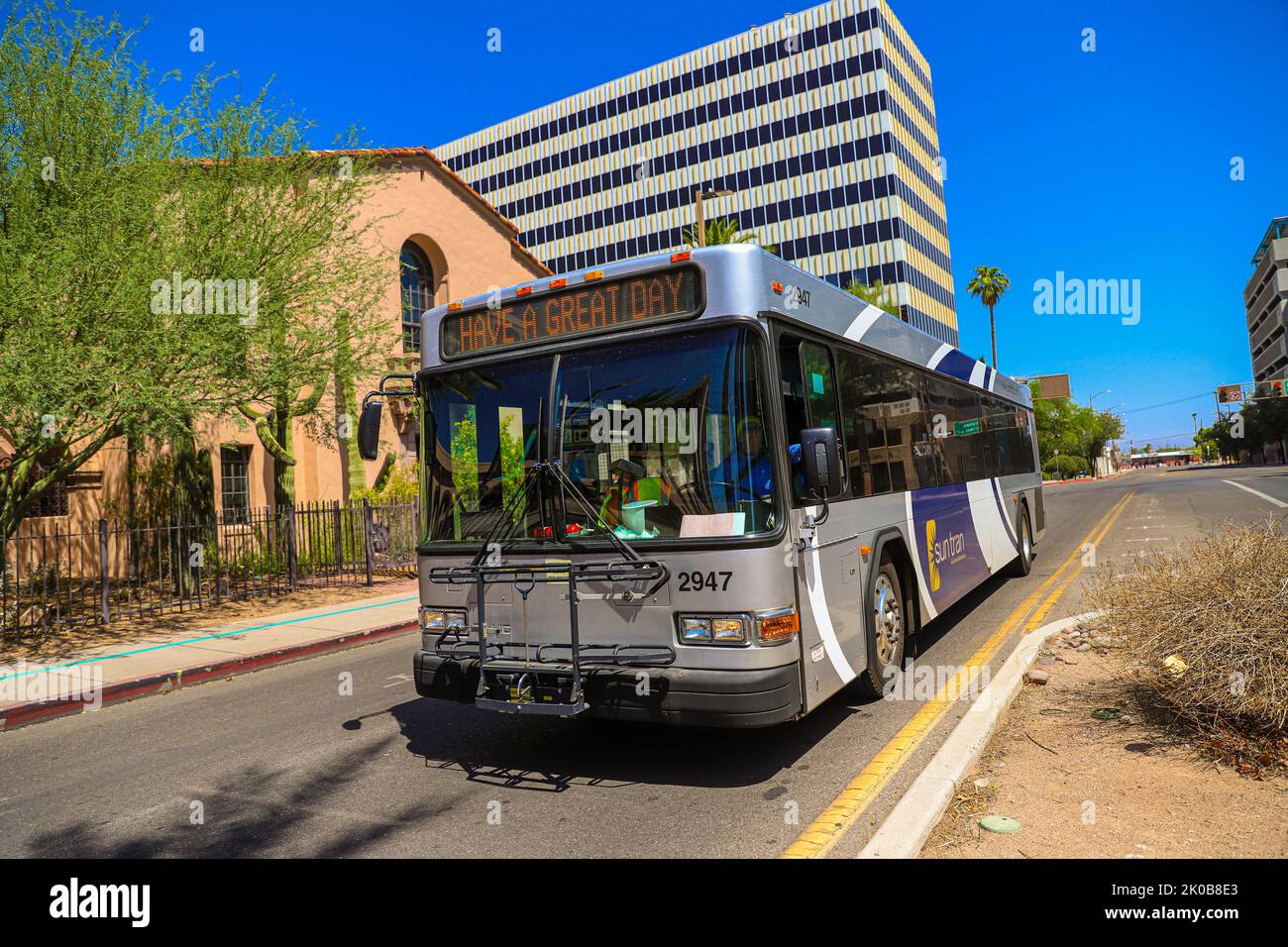 Bus, Urban transport, city truck, Downtown Tucson, Arizona, United ...