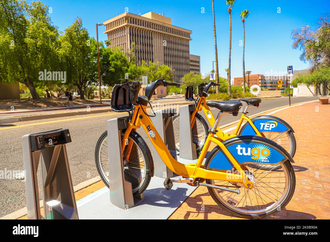 Yelow color bike Ecobici, electric skate, electric bicycle, renewable ...