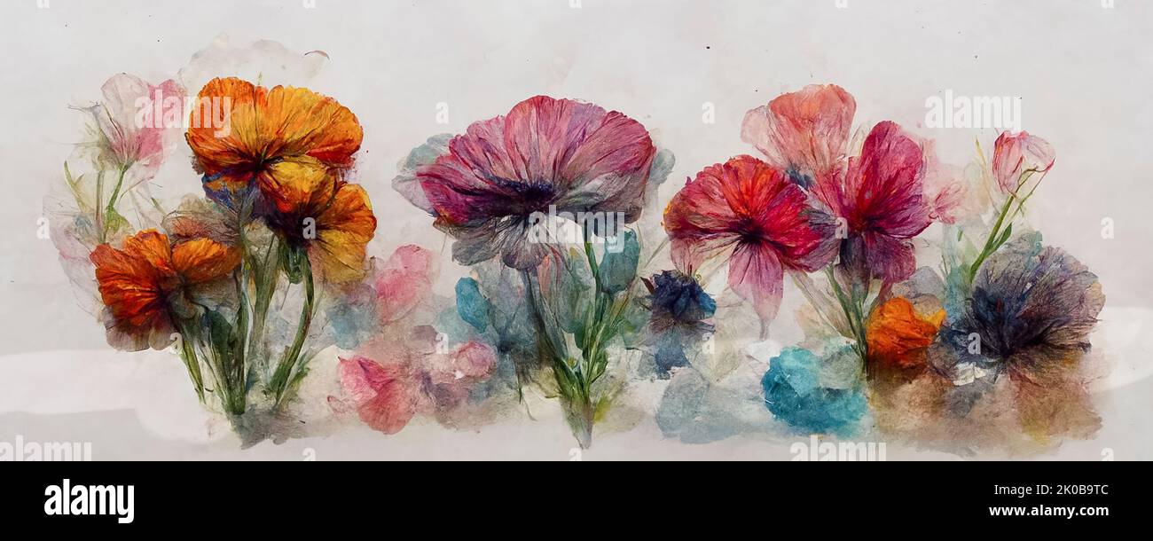 Luxury art in abstract flower style. Artistic design. The painter uses ...