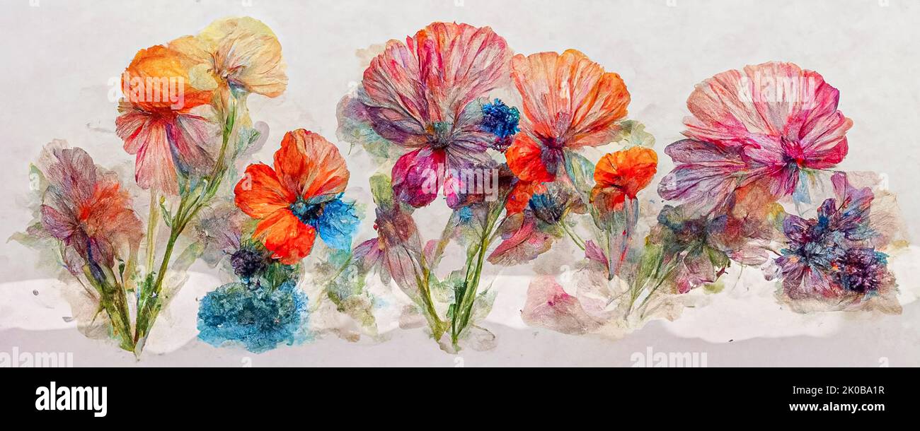 Luxury art in abstract flower style. Artistic design. The painter uses ...