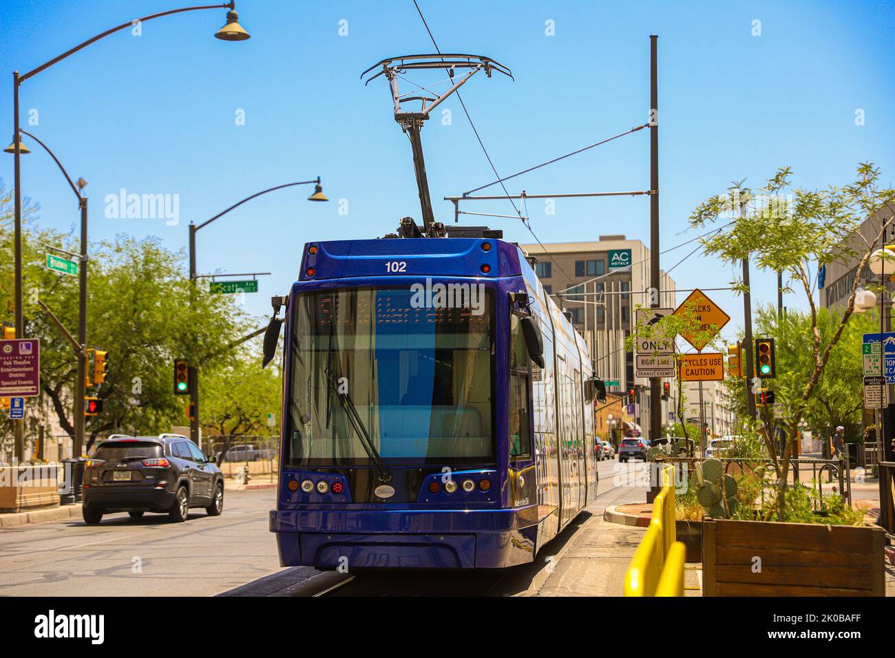 Metro Med transportation, Downtown Tucson, Arizona, United States. City ...