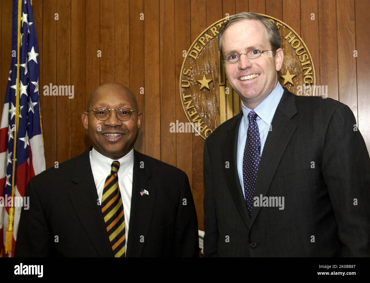Secretary Alphonso Jackson with Dan Bartlett - Secretary Alphonso ...
