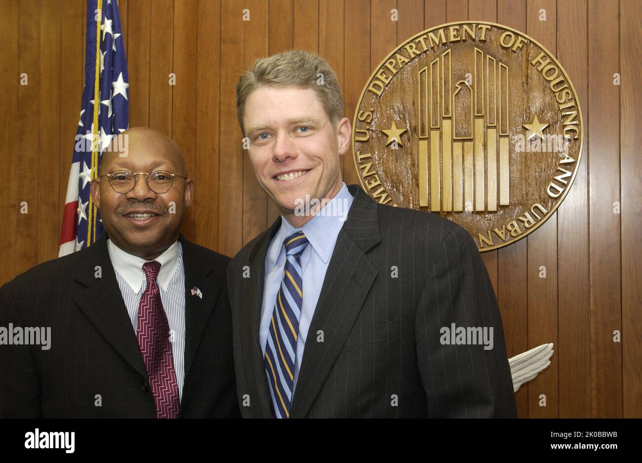 Secretary Alphonso Jackson with HUD Regional Director Taylor Caswell ...