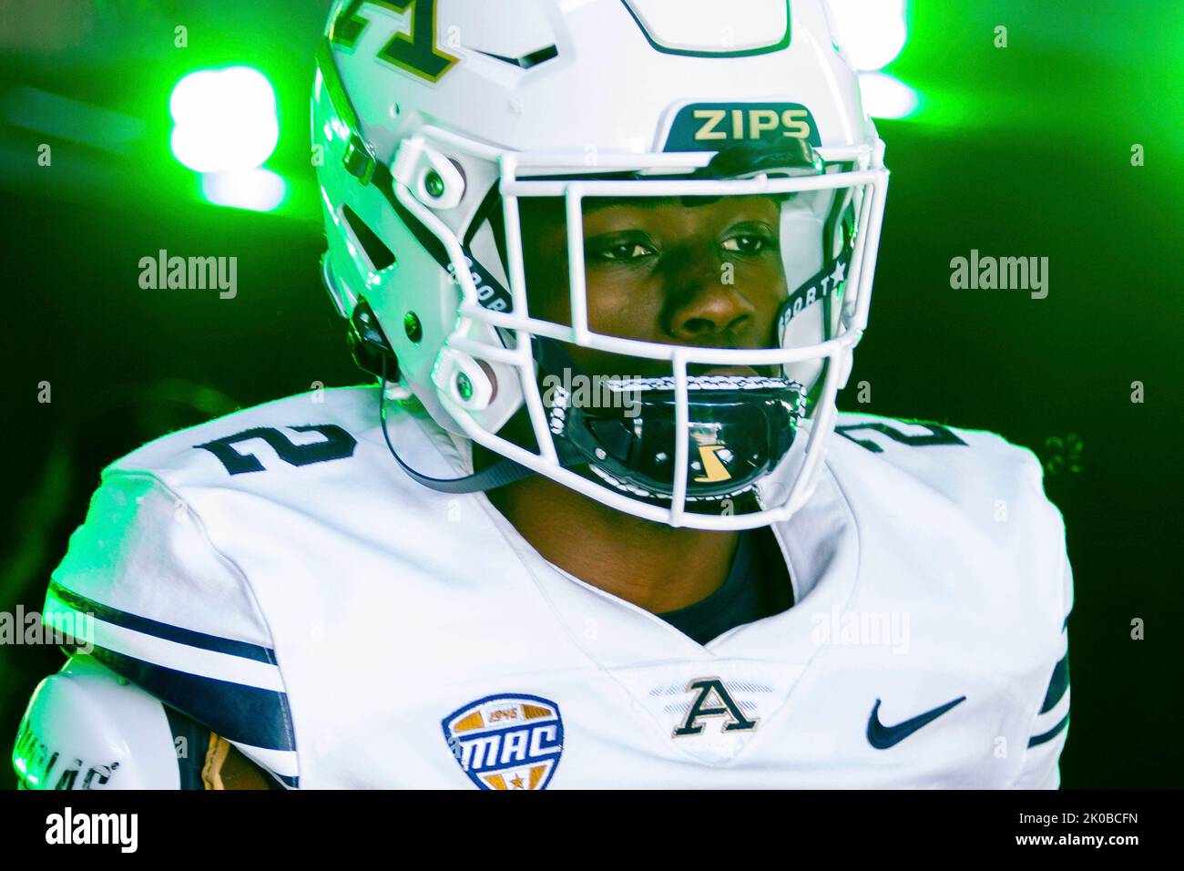 East Lansing, Michigan, USA. 10th Sep, 2022. Akron running back ANTHONY ...