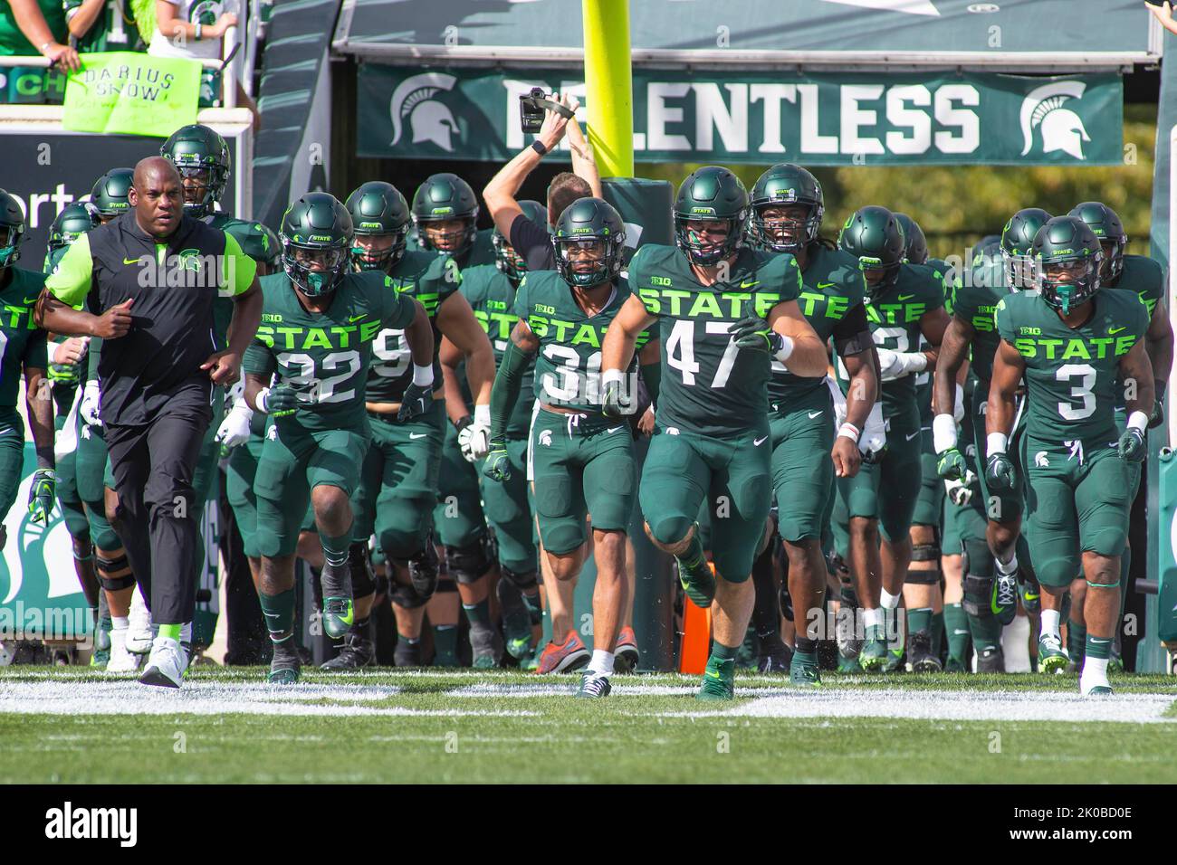 East Lansing, Michigan, USA. 10th Sep, 2022. Michigan State head coach ...