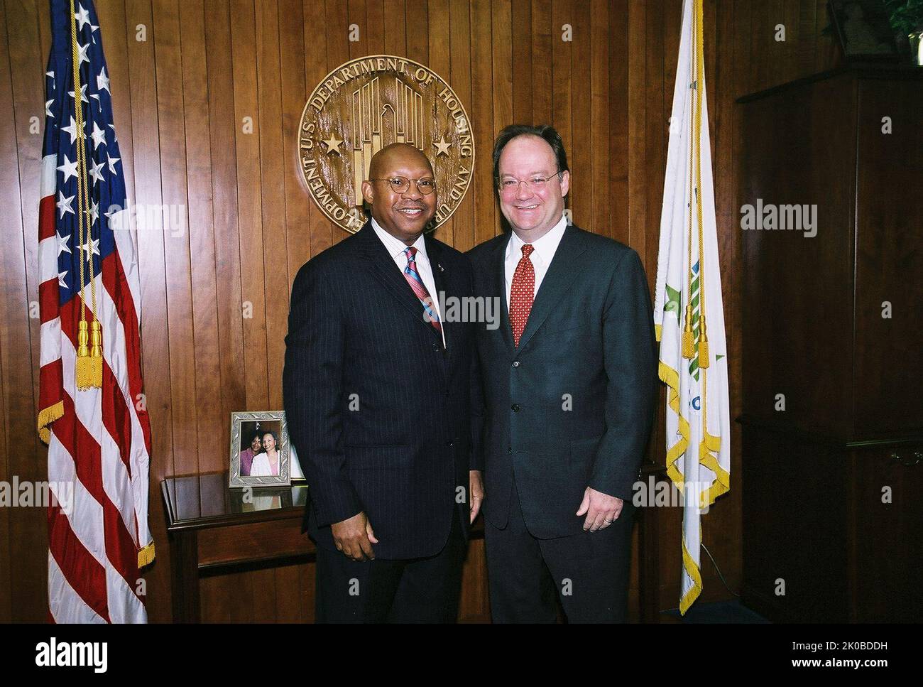 Secretary Alphonso Jackson with President of Georgetown University ...