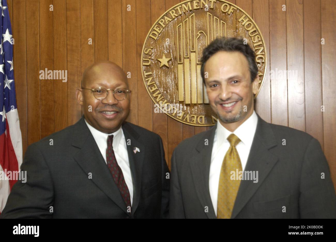 Secretary Alphonso Jackson with Kuwaiti Ambassador Salem Al-Sabah ...