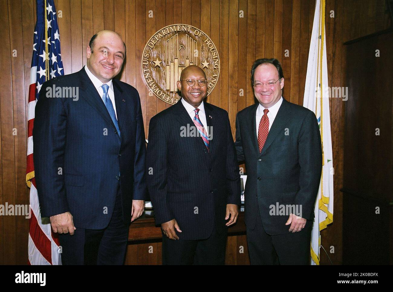 Secretary Alphonso Jackson with Jordanian Ambassador Karim Kawar and ...