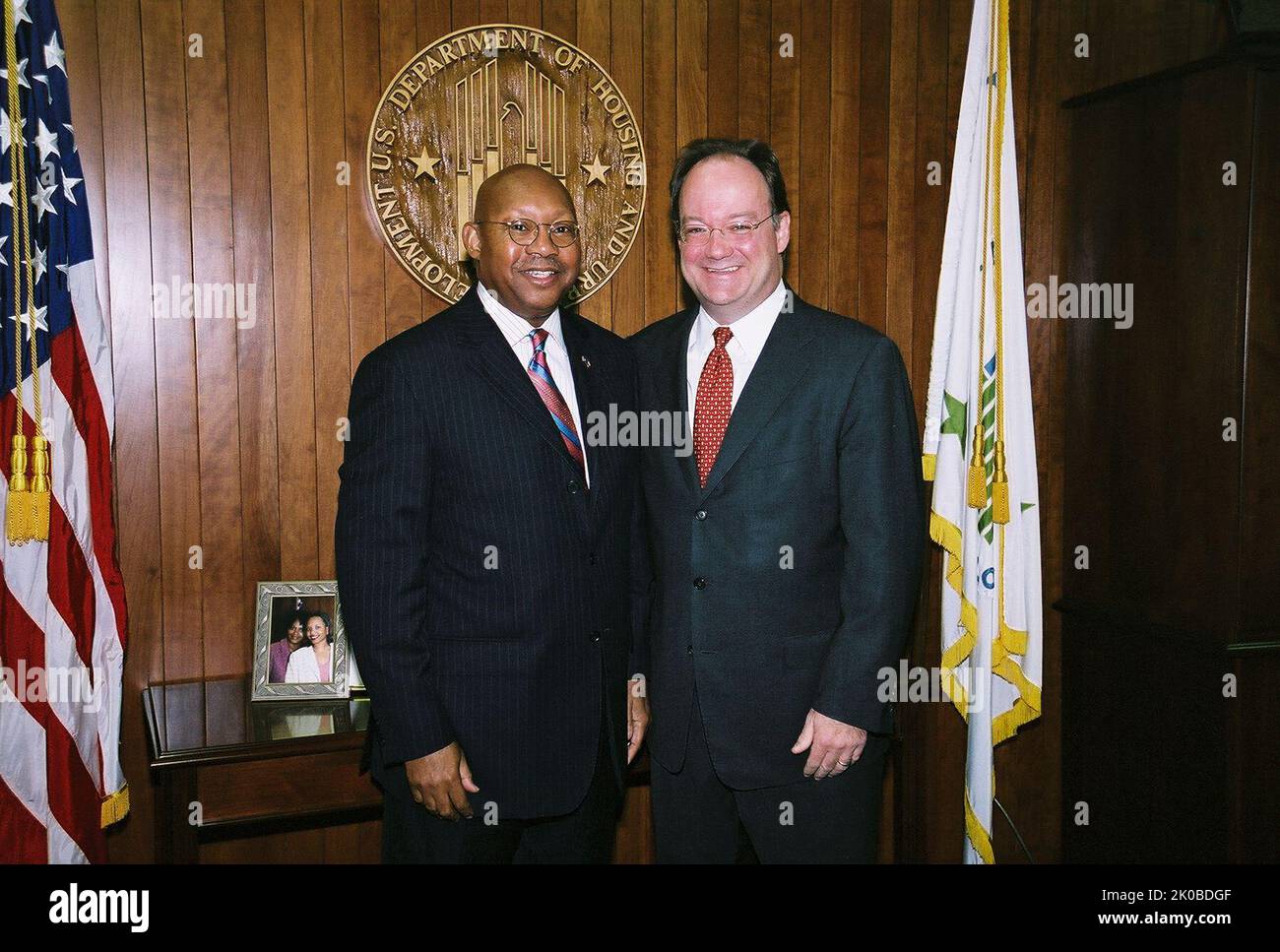 Secretary Alphonso Jackson with President of Georgetown University ...