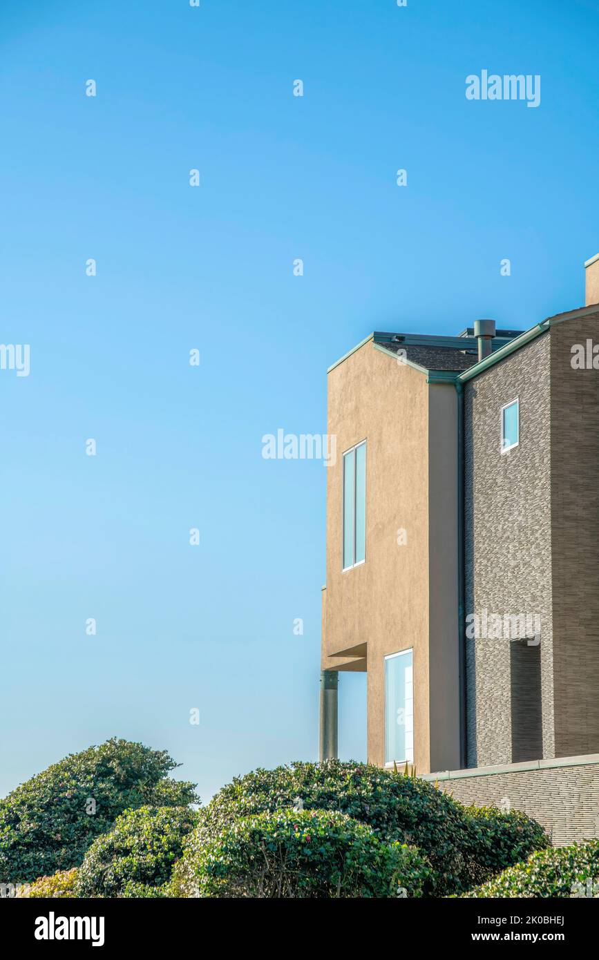 La Jolla, California- Residential house building with bricks and ...