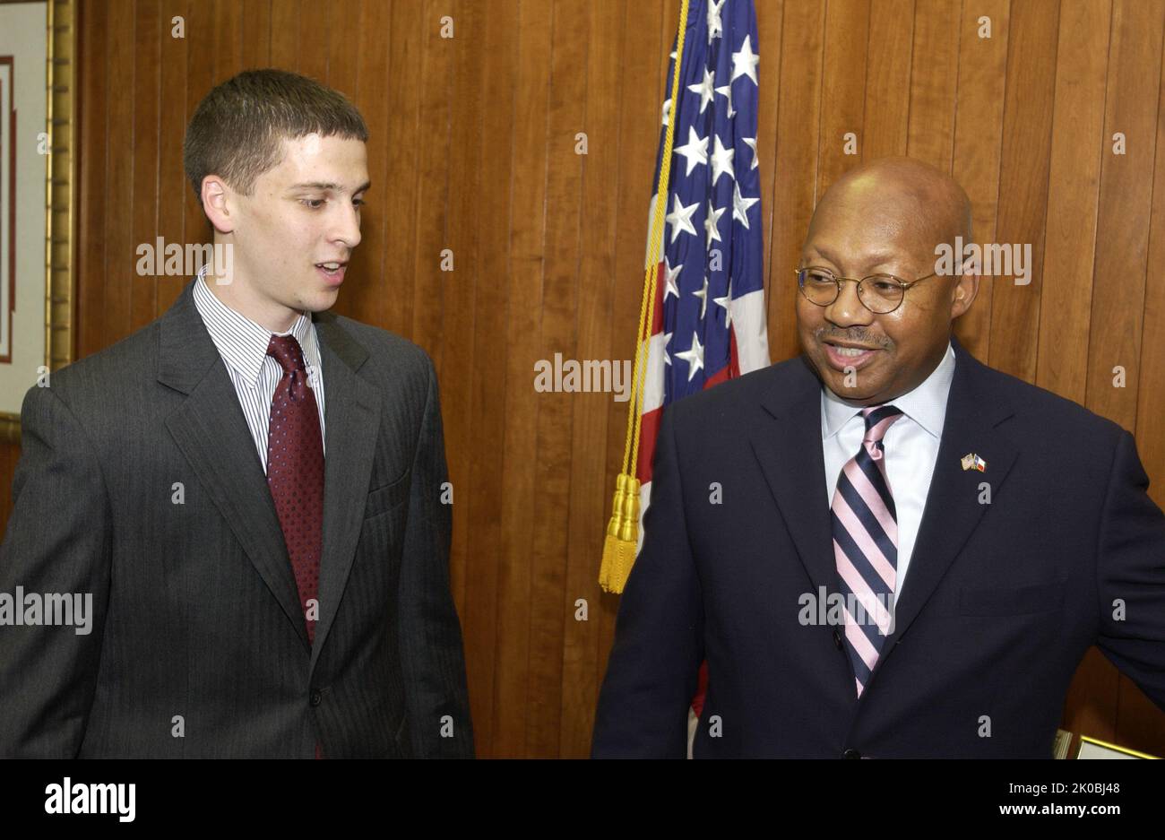 Secretary Alphonso Jackson with Van Applegate and Pamela Patenaude ...