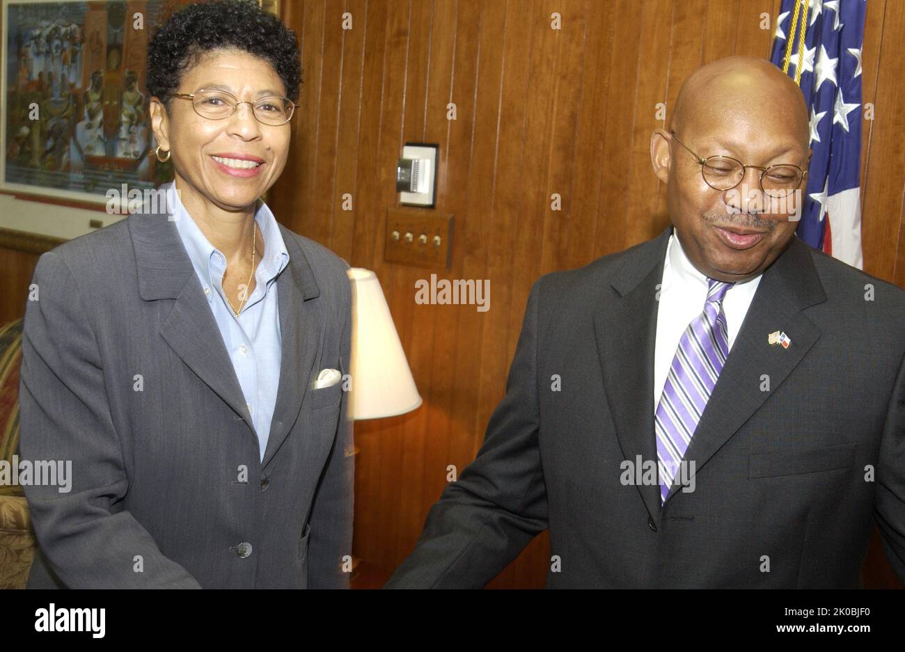 Secretary Alphonso Jackson with Toni Schmiegelow. Secretary Alphonso ...