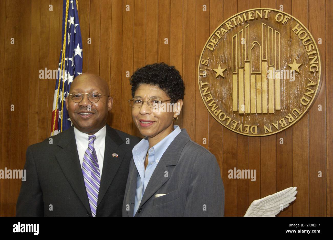 Secretary Alphonso Jackson with Toni Schmiegelow. Secretary Alphonso ...