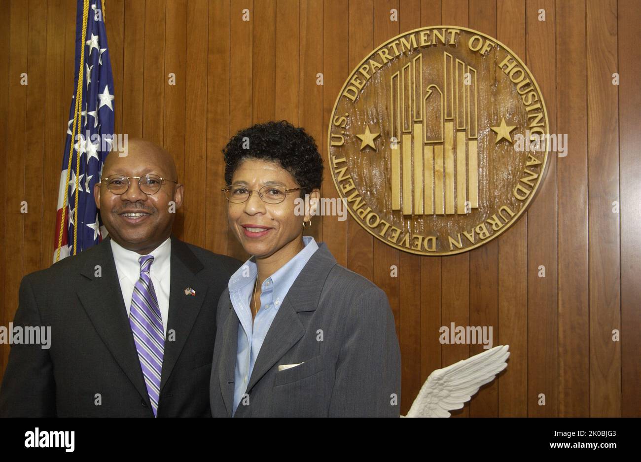 Secretary Alphonso Jackson with Toni Schmiegelow. Secretary Alphonso ...