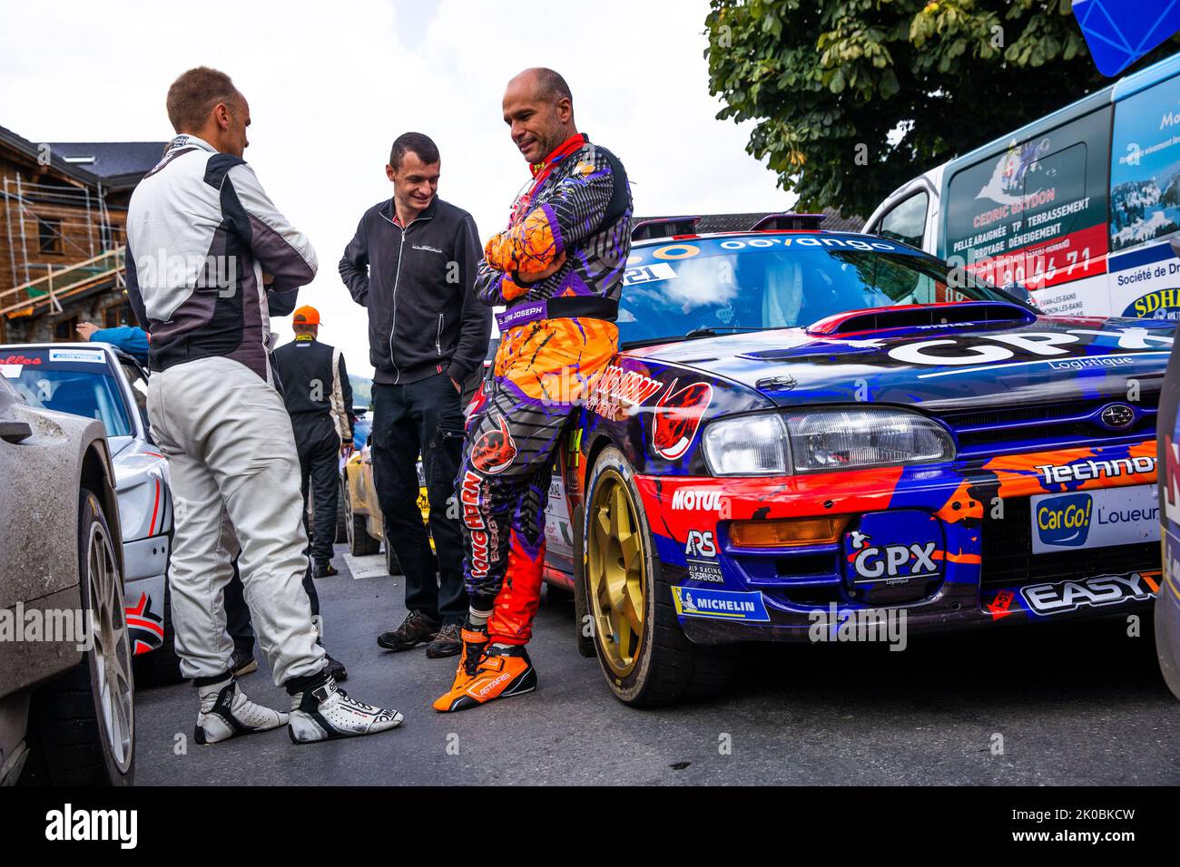 JEAN-JOSEPH Simon, PIVATO Patrick, Subaru Impreza 555, portrait during ...