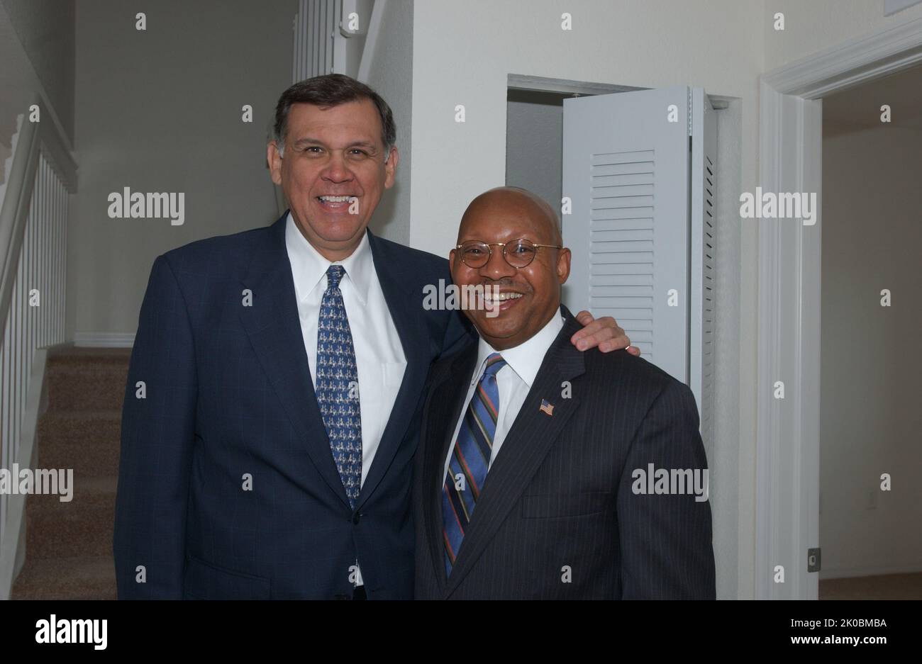 Secretary Alphonso Jackson with Senator Mel Martinez in Miami, Florida ...