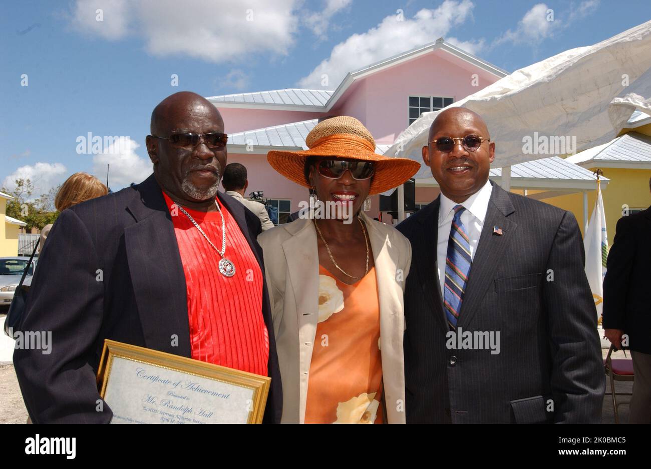 Secretary Alphonso Jackson with Senator Mel Martinez in Miami, Florida ...
