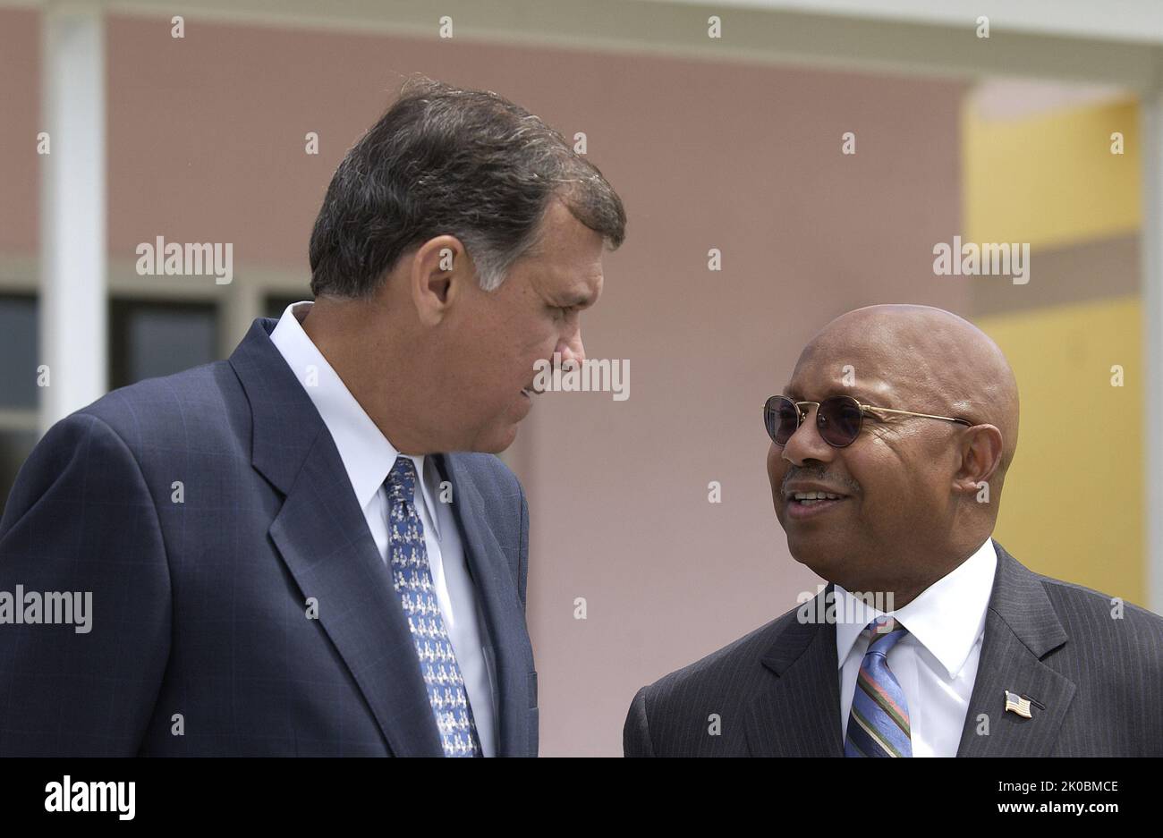 Secretary Alphonso Jackson with Senator Mel Martinez in Miami, Florida ...