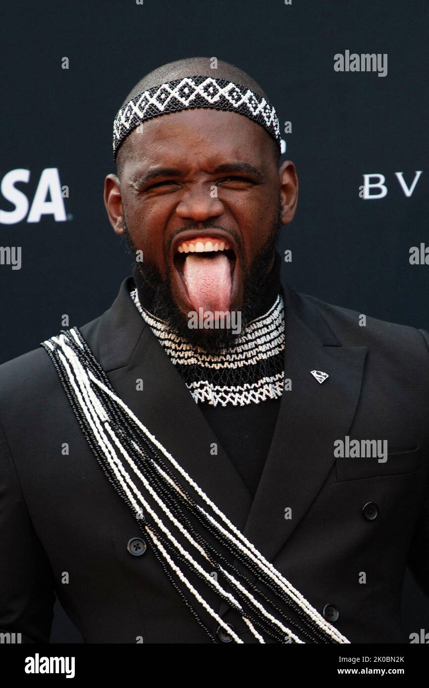 Sivuyile Ngesi attends the premiere of "The Woman King" at Roy Thomson ...