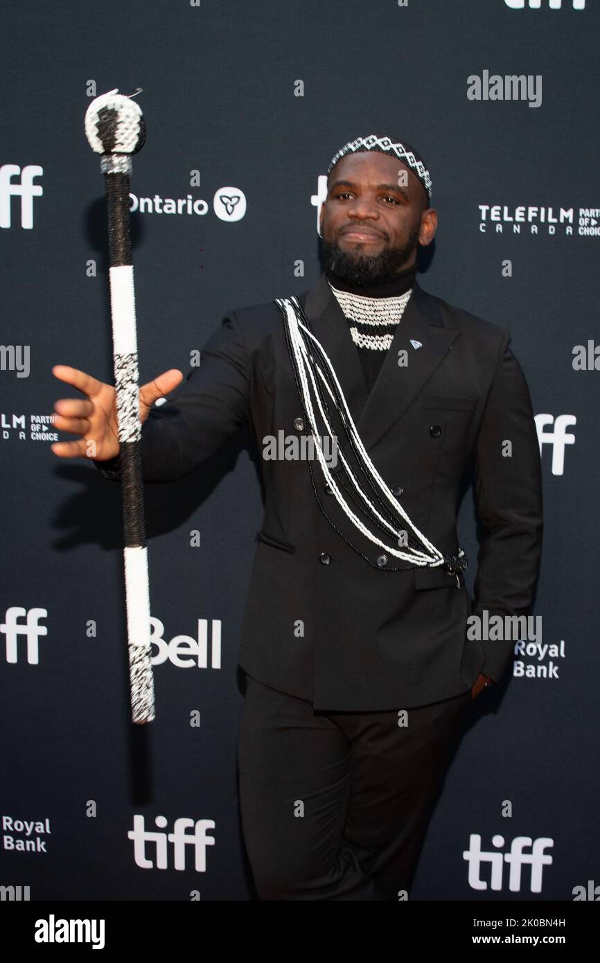 Sivuyile Ngesi attends the premiere of "The Woman King" at Roy Thomson ...
