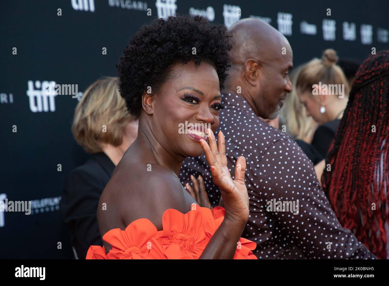 Viola Davis attends the premiere of "The Woman King" at Roy Thomson ...