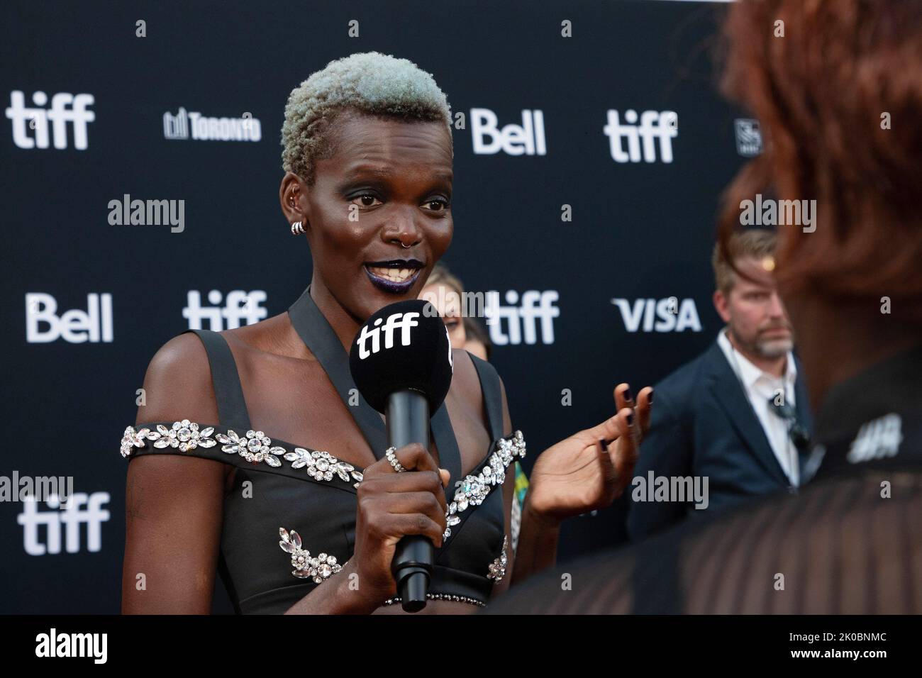 Sheila Atim attends the premiere of "The Woman King" at Roy Thomson ...