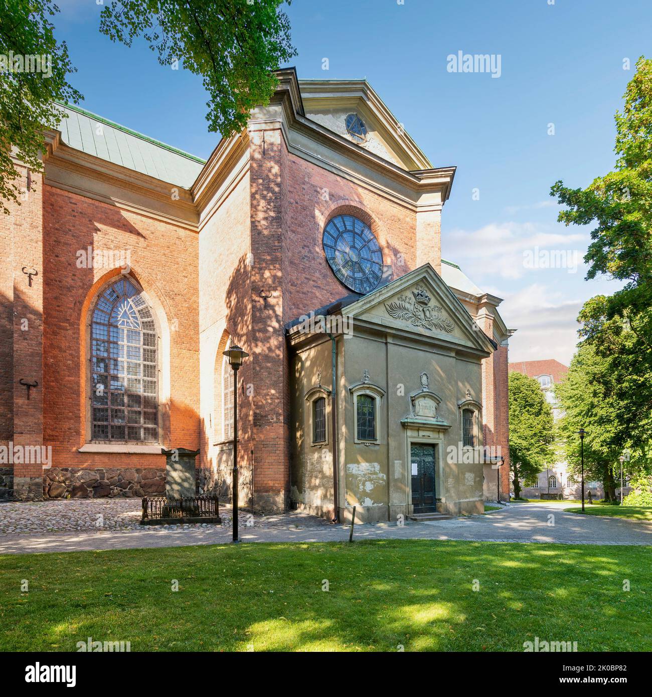 Entrance of Church of Saint Clare, Klara Church, Swedish: Klara kyrka ...