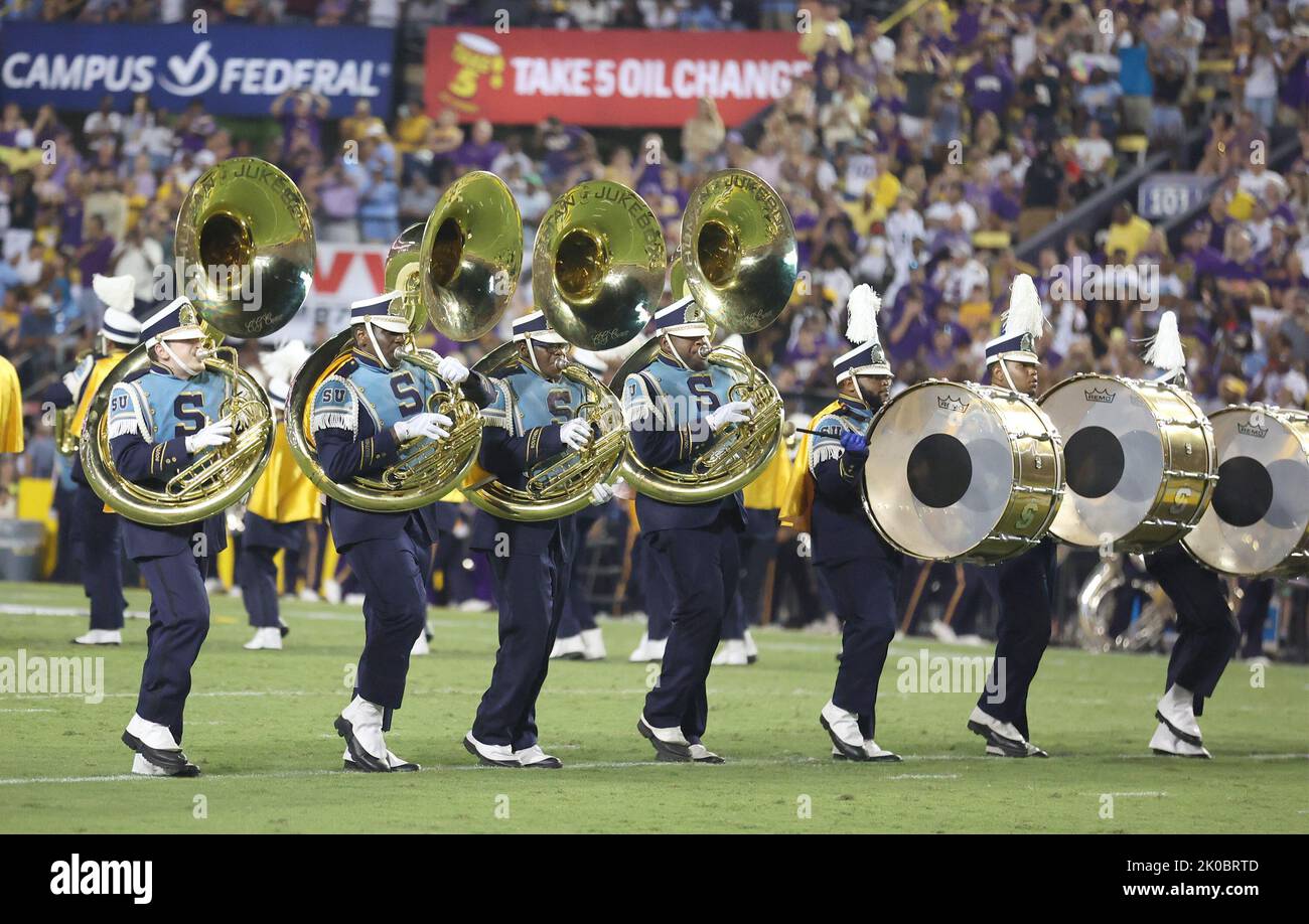 The “Human Jukebox” Southern University Marching Band perform during ...