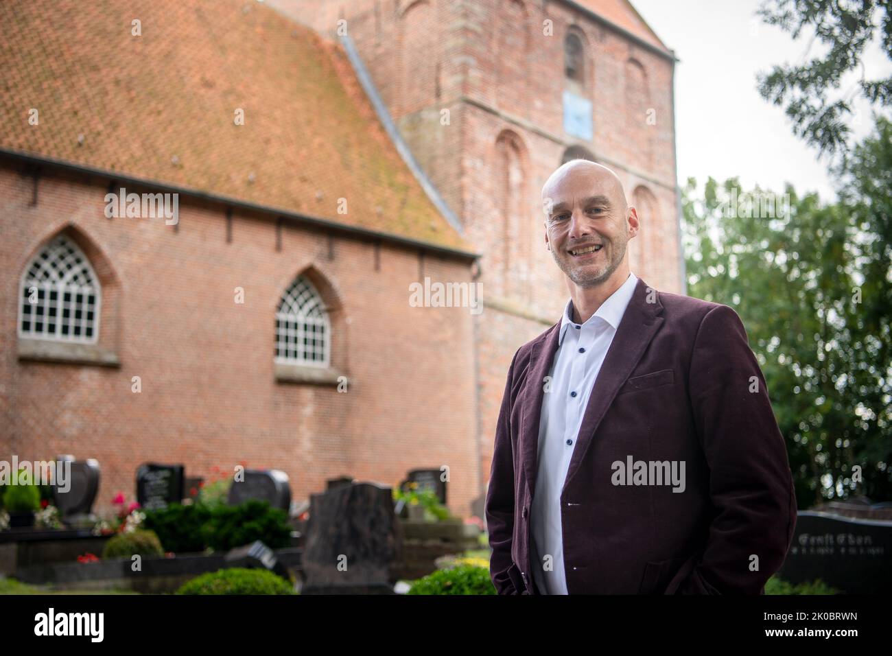Suurhusen, Germany. 09th Sep, 2022. Frank Wessels, pastor, stands in ...