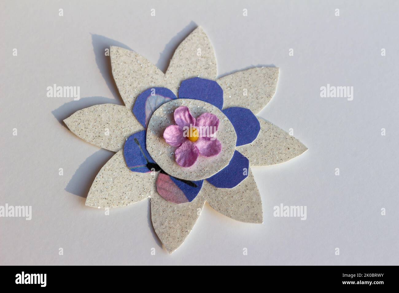 Full frame macro abstract texture design of colorful simple crafted ...