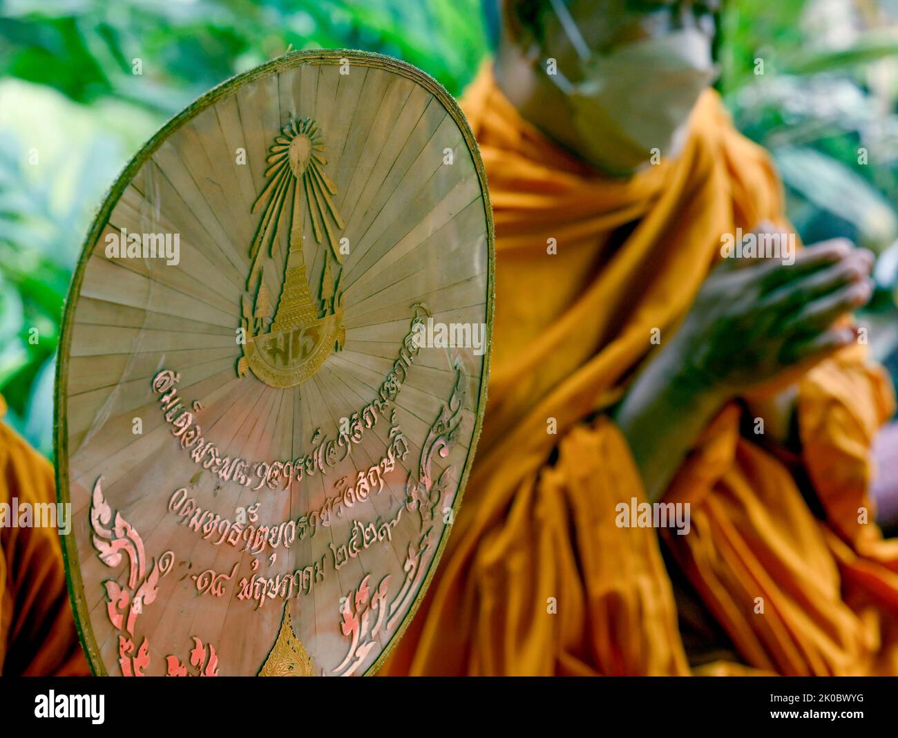 Bangkok, Thailand. 09th Sep, 2022. A close up view of a Thai monk ...